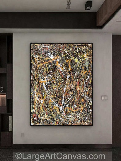 Jackson Pollock Style Painting, Style Paint Splatter Painting L1264 ...
