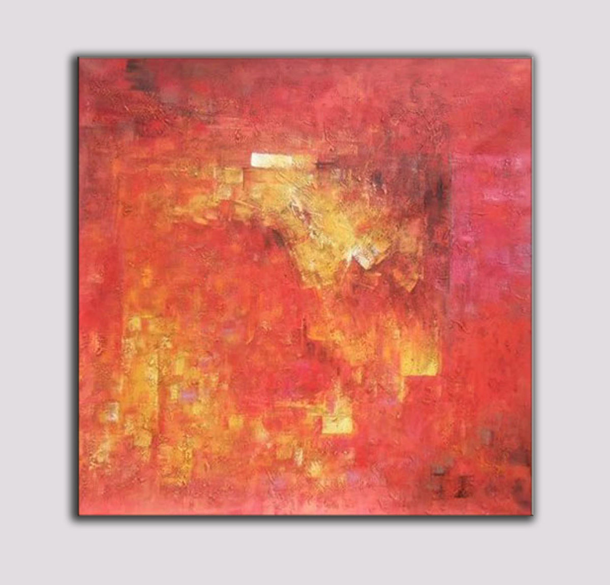 Original Abstract Painting | Large Oil Paintings | Red Abstract Painti ...