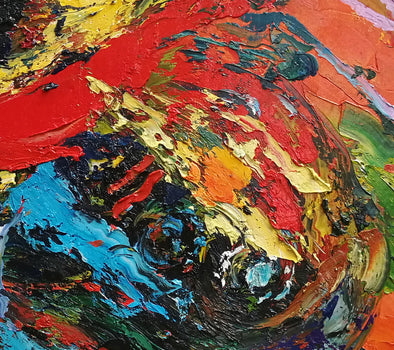 Red modern art pieces, oil paintings for sale L251 – LargeArtCanvas