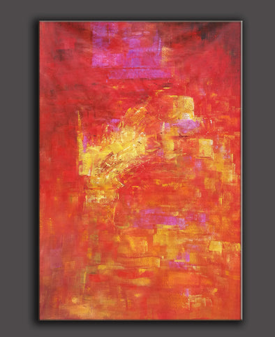 Red artwork for sale, large canvas L252 – LargeArtCanvas
