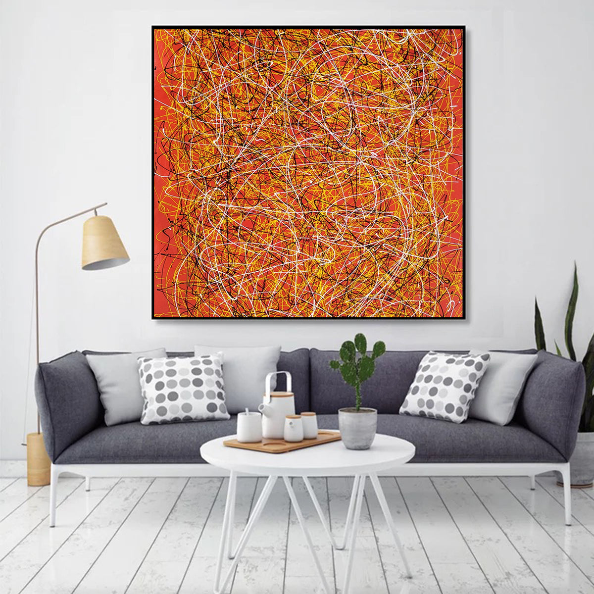 Red oil painting, the accountant painting L329 – LargeArtCanvas