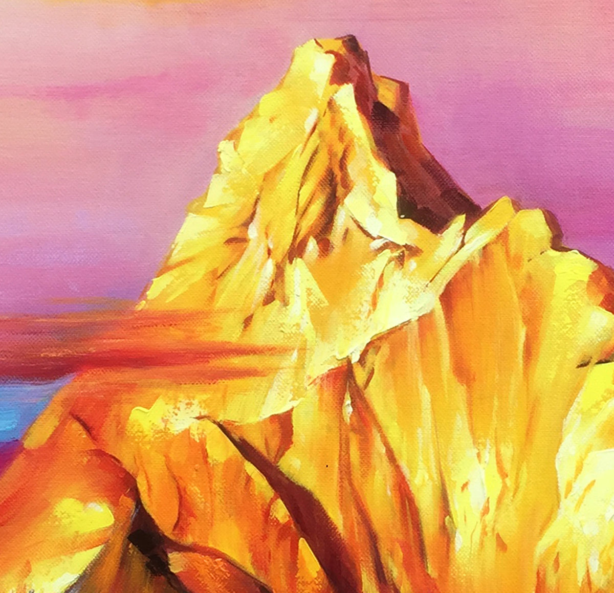 Yellow contemporary art for sale, large wall art L476 – LargeArtCanvas