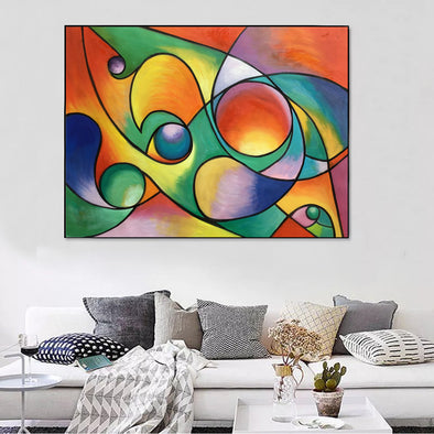 Abstract acrylic art on canvas, contemporary art movements L515 – LargeArtCanvas