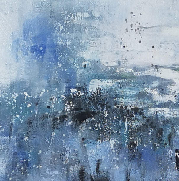 Bue abstract art, modern art L562 – LargeArtCanvas