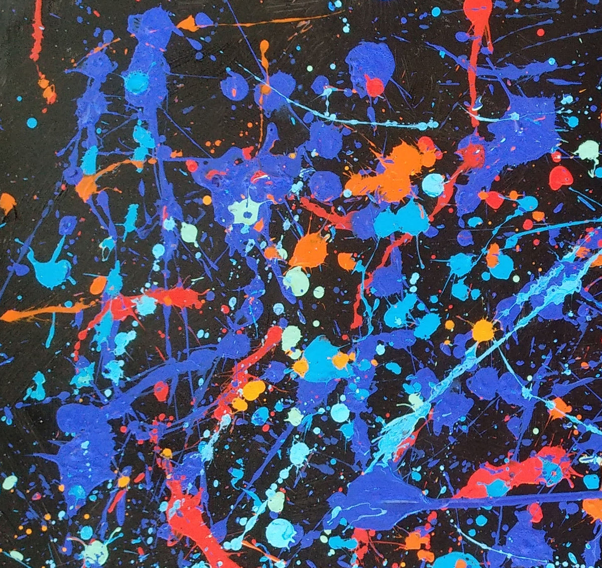 Blue oil paintings, large blue artwork L616 – LargeArtCanvas