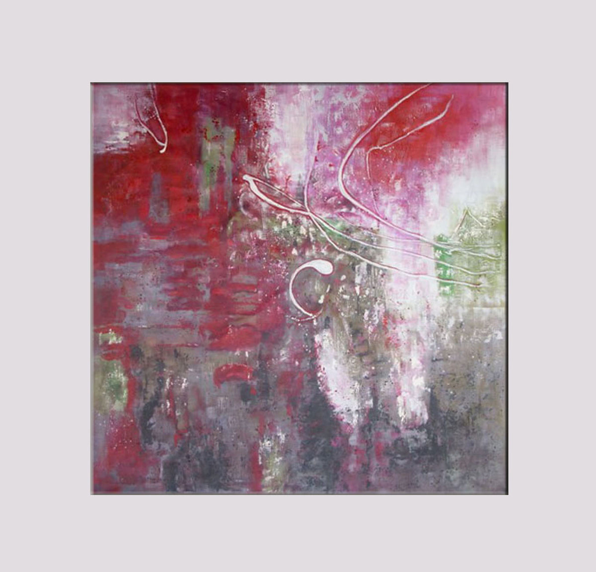 Red oil paintings for sale, contemporary artwork L156 – LargeArtCanvas