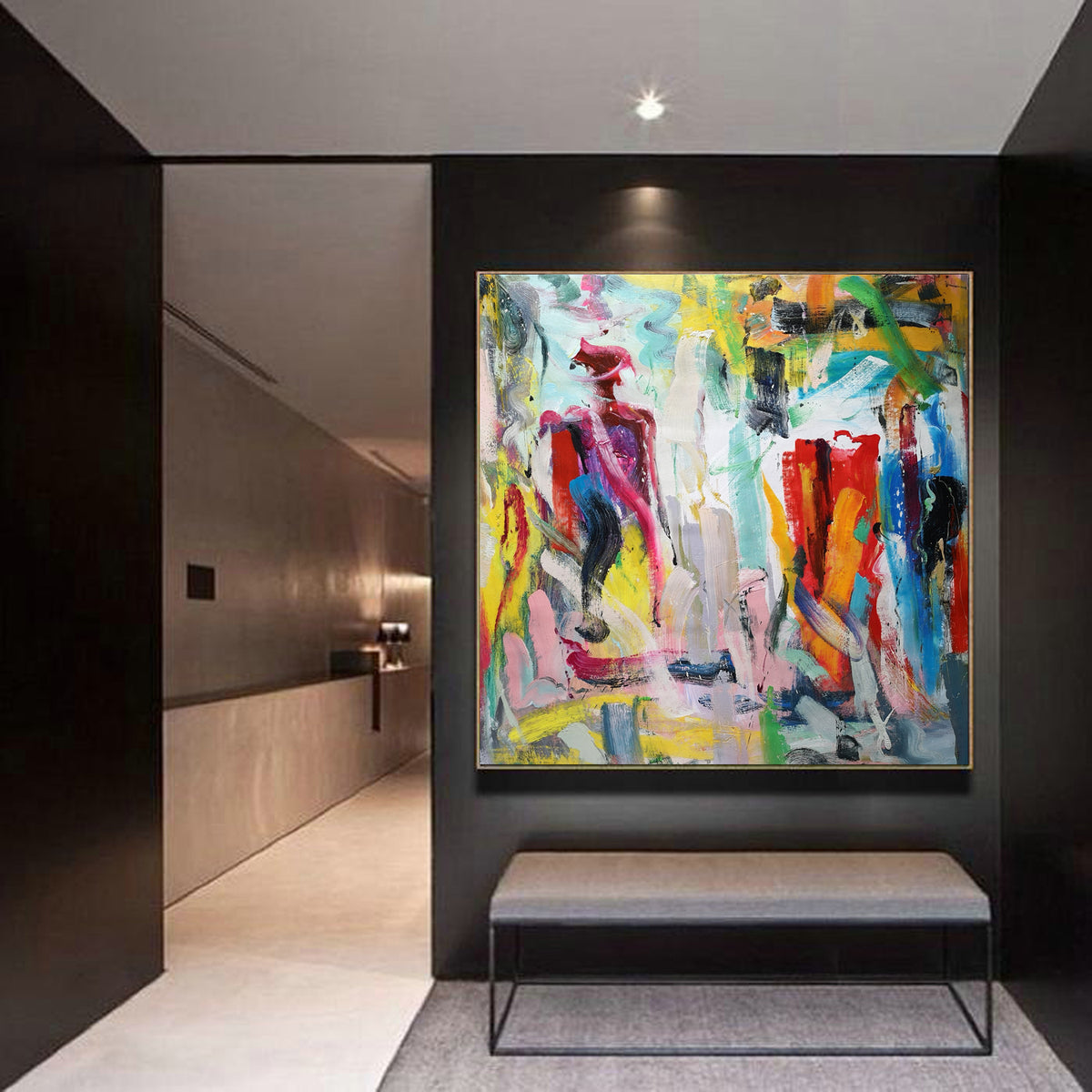 Abstract painting | Action painting | Large original artwork L634 ...