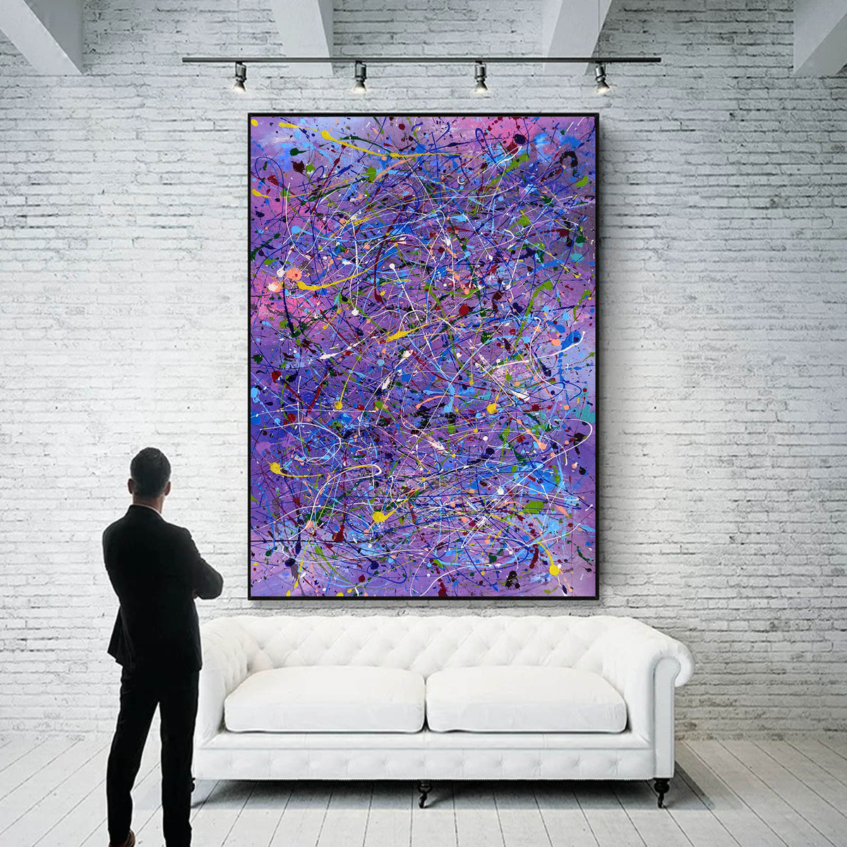 Abstract drip art | Drip artist LA120 – LargeArtCanvas
