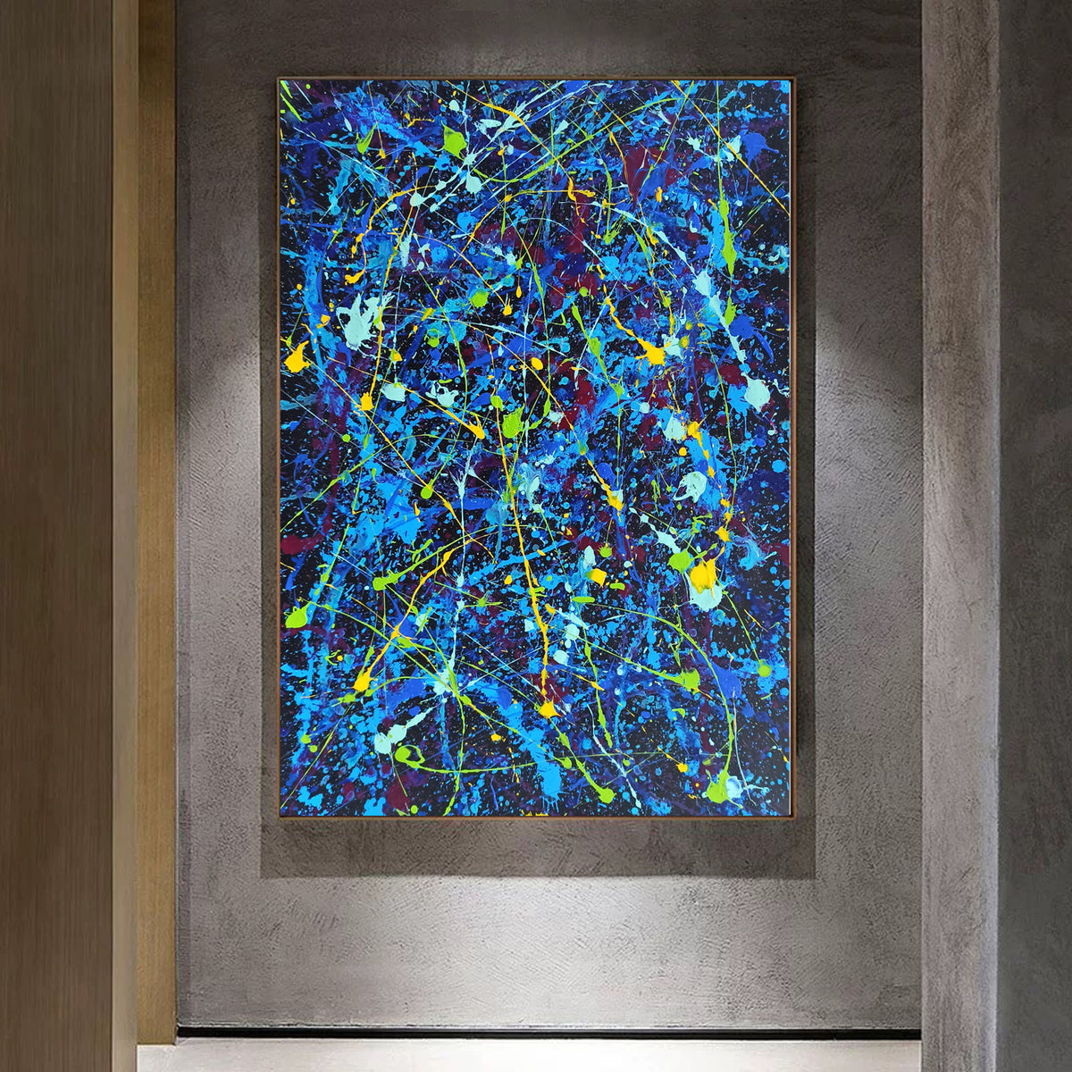 Drip abstract painting | Drippy paint LA109 – LargeArtCanvas