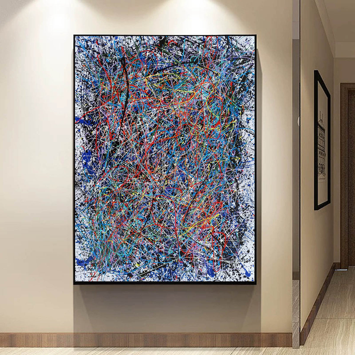 Drip art canvas | Drip drawing LA123 – LargeArtCanvas